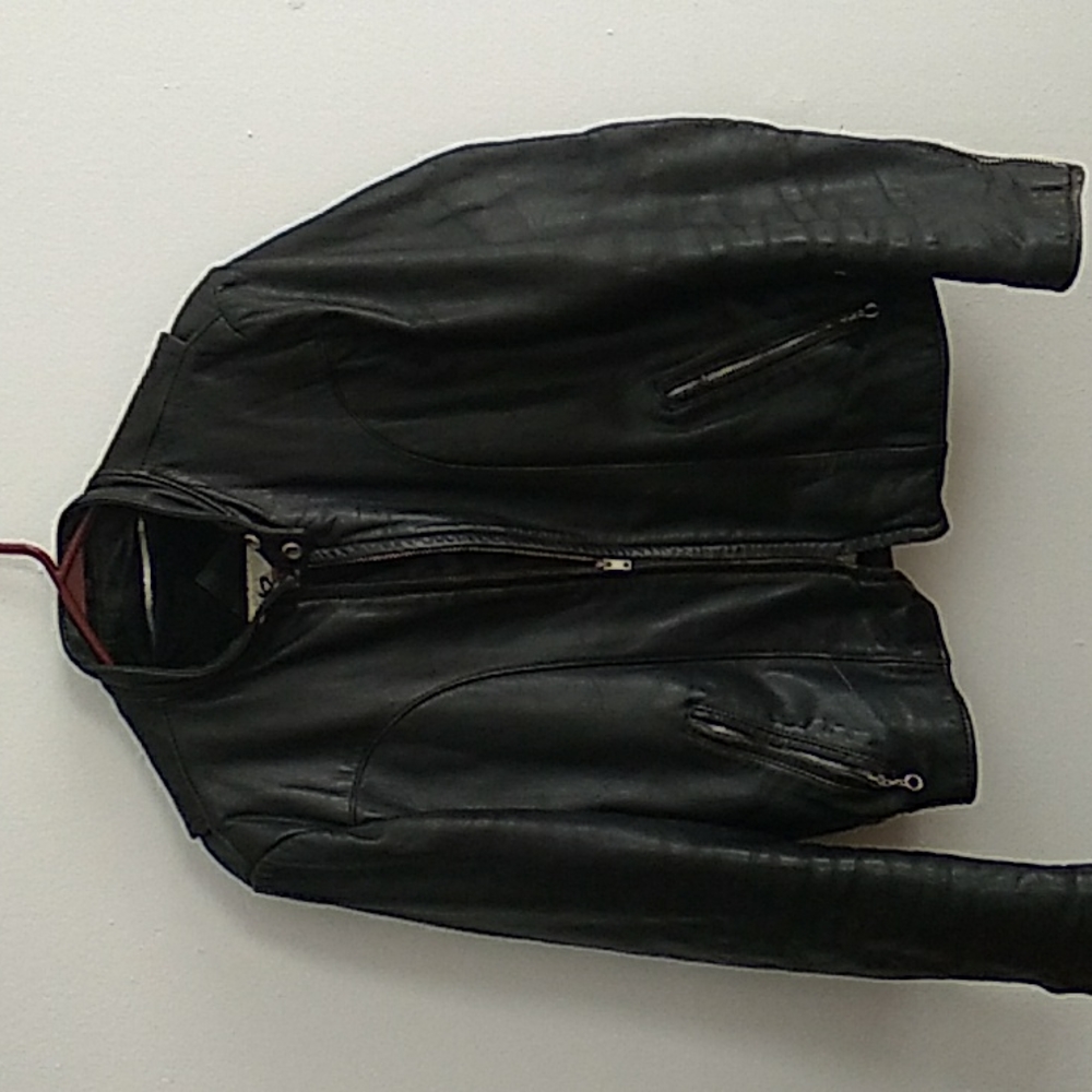 Men's Vintage Black Berman's Leather Jacket - Gem